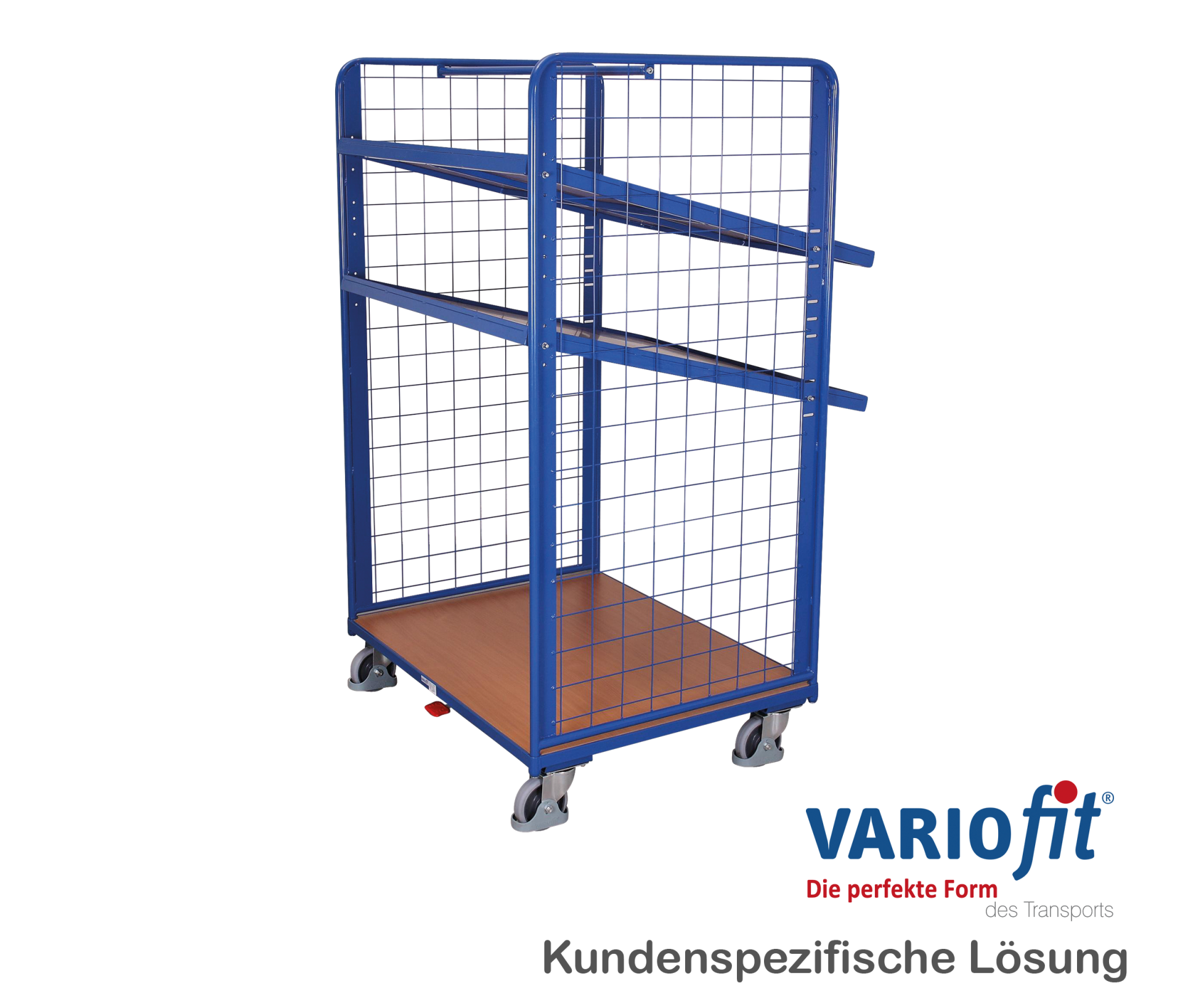 Chariot porte-bacs norme européenne | RAL 7016 | sw-610.100/AG