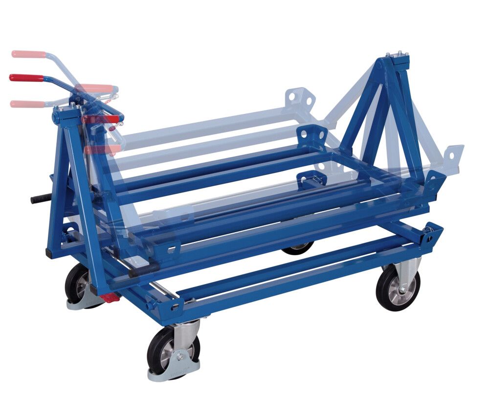 Support basculant pour chariot porte-palettes | RAL 7016 | sw-810.014/AG