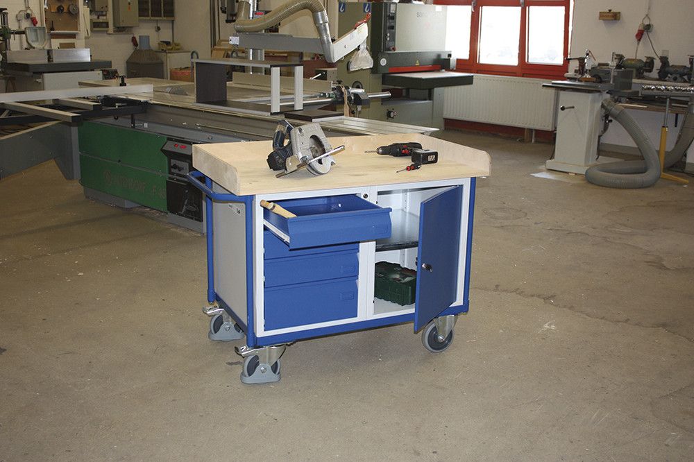 Werkstattwagen mit 1 Ladefläche | RAL 7016 | sw-600.613/AG